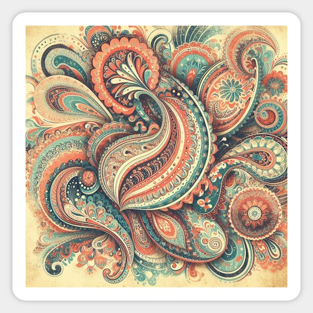Paisley 4 - Elegant - Sticker | TeePublic