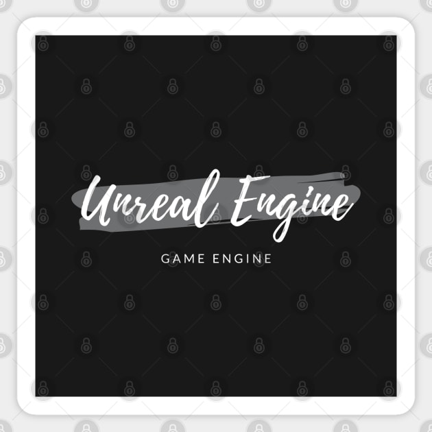 Unreal Engine Game Engine Paint Smear - Unreal Engine - Sticker | TeePublic
