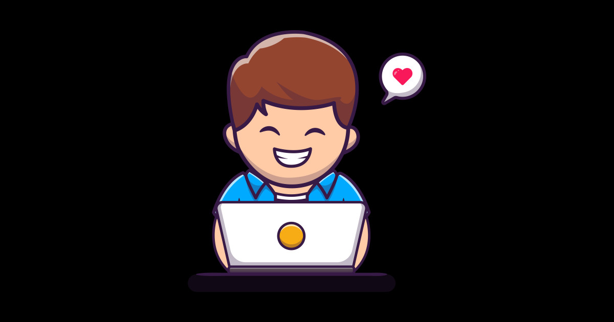 Man Working On Laptop - Programmer - T-Shirt | TeePublic