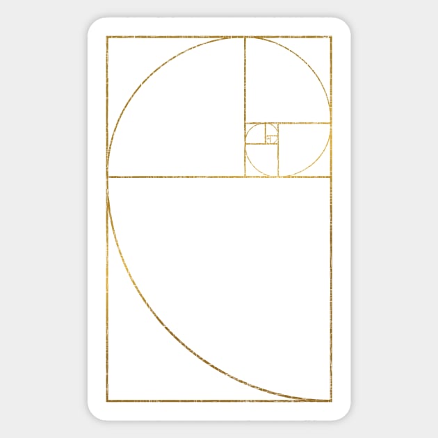 Golden Spiral - Golden Ratio - Sticker | TeePublic