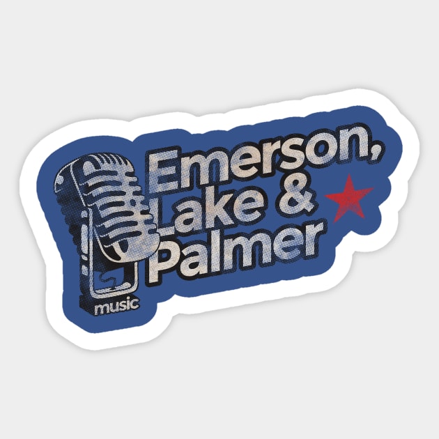 Emerson, Lake & Palmer Vintage - Emerson Lake Palmer - Sticker | TeePublic