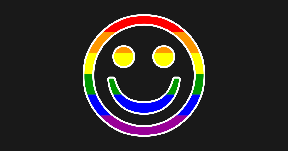 Pride Smiling Face LGBTQ Design - Lbgtq - T-Shirt | TeePublic