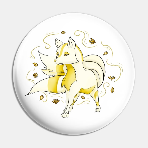Fall Kitsune - Manga - Pin | TeePublic