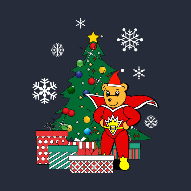 SuperTed Around The Christmas Tree - Superted - T-Shirt | TeePublic