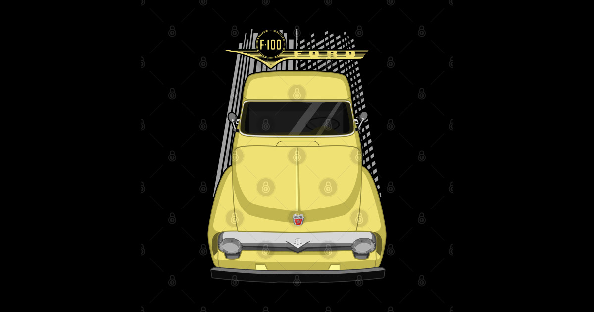 Ford F100 2nd gen - Yellow - Ford F100 2nd Gen - Sticker | TeePublic