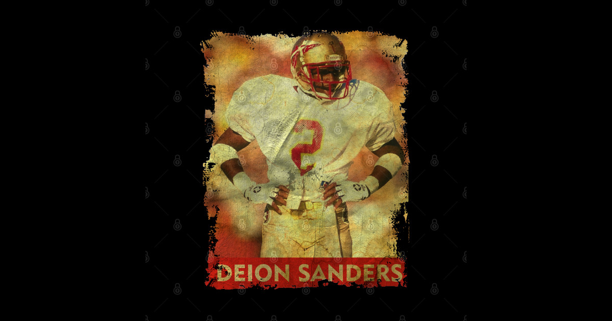 TEXTURE ART- Deion Sanders - RETRO STYLE 1 - Texture Art - Sticker ...