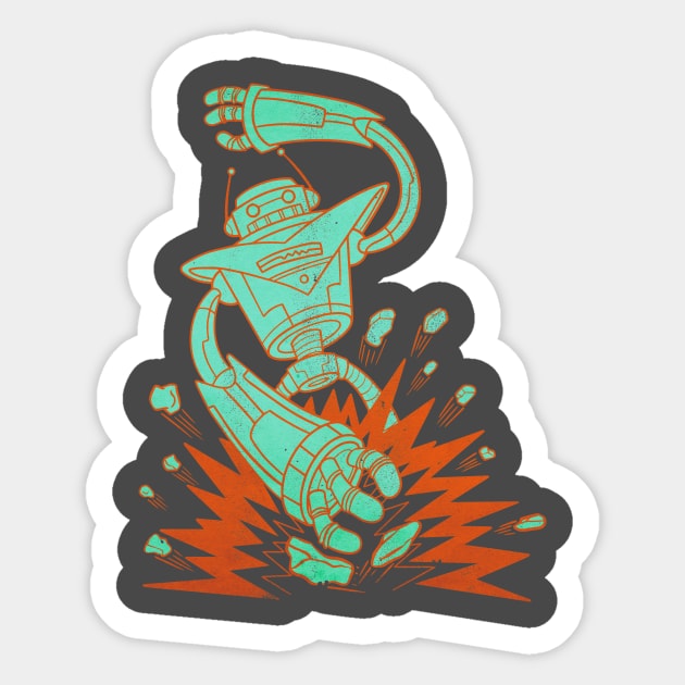 Giant Robot INVASION! REDUX - Robot - Sticker | TeePublic