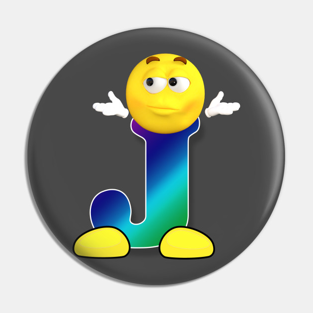 Letter J Alphabet Smiley Monogram Face Emoji Shirt for Men Women Kids ...