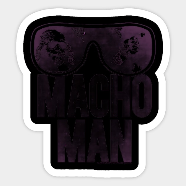 Macho Man Wrestler - Macho Man Randy Savage - Sticker | TeePublic