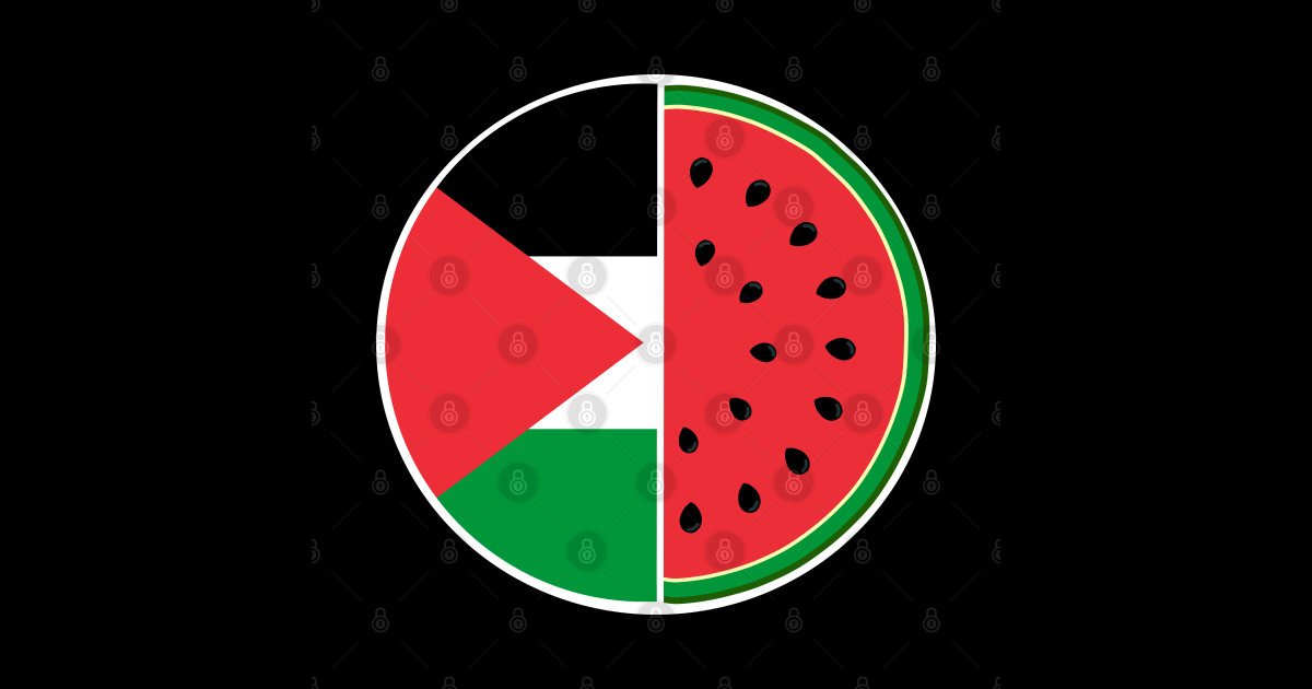 Palestine Watermelon - Palestinian Lives Matter - Sticker | TeePublic