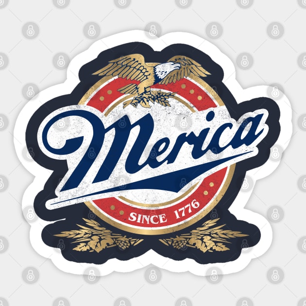 Merica Fourth Of July - Fourth Of July - Sticker | TeePublic
