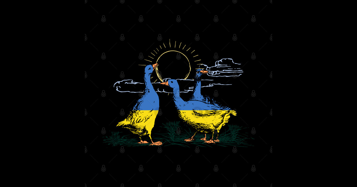 Ukraine Geese - Ukraine - Sticker | TeePublic
