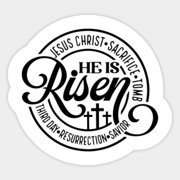 He is Risen Funny Easter - He Is Risen Funny Easter - Sticker | TeePublic