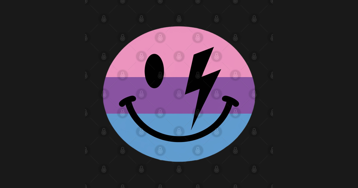 Bisexual Smile Face Bi Pride Flag LGBTQ - Lgbt - T-Shirt | TeePublic