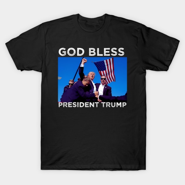 God bless President Trump, Donald Trump 2024 - Trump 2024 - T-Shirt ...