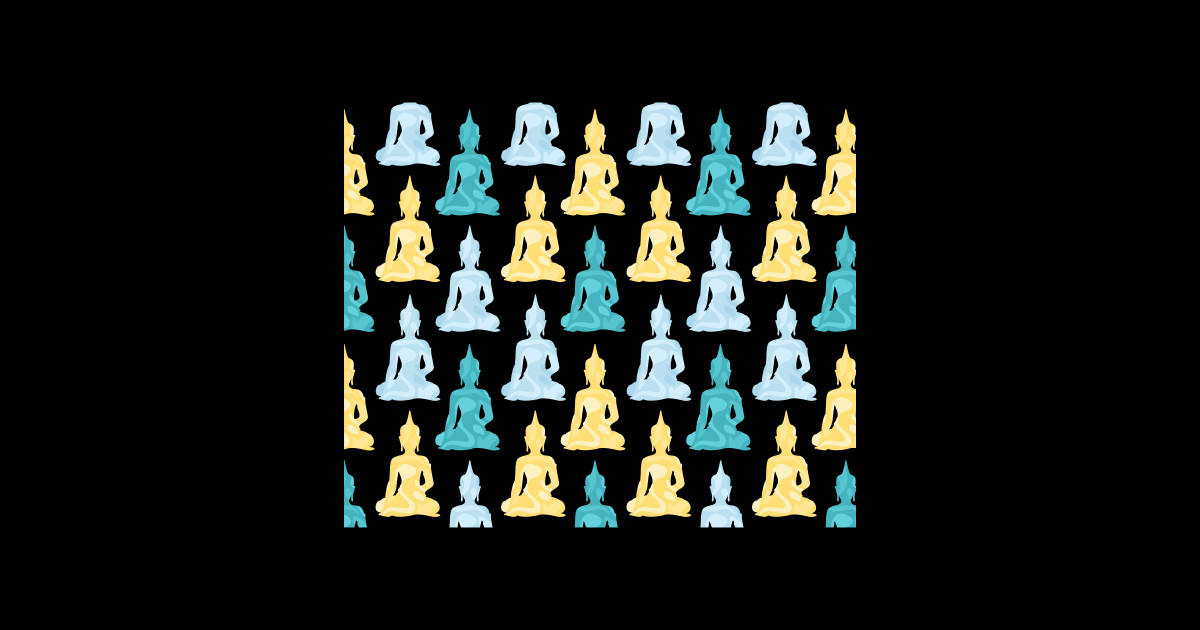 3 Buddhas Pattern - Buddha - Sticker | TeePublic