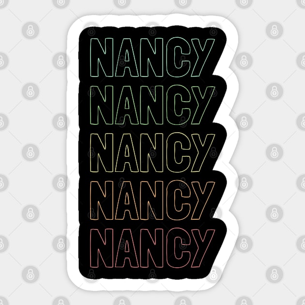 Nancy Name Pattern - Nancy - Sticker | TeePublic