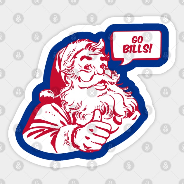 Retro Santa Claus Go Bills - Buffalo Bills - Sticker | TeePublic