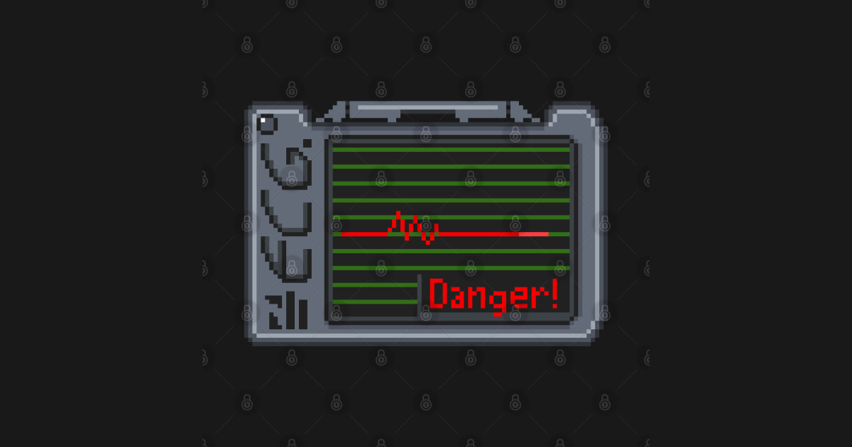 Resident Evil Danger Status Pixel Art - Resident Evil - T-Shirt | TeePublic