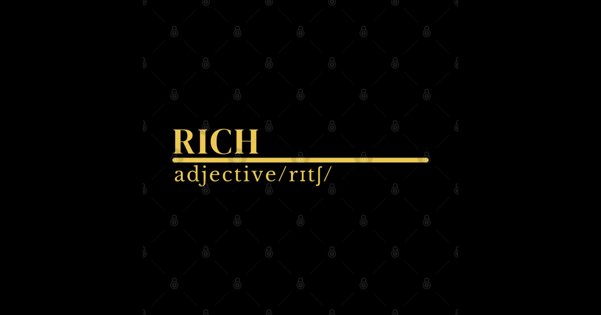 Word Rich - Rich - Sticker | TeePublic