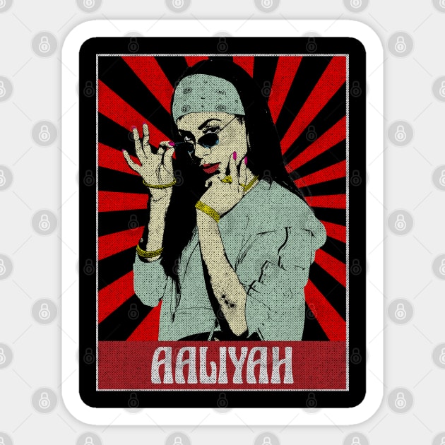 Aaliyah Pop Art Fan Art - Aaliyah - Sticker | TeePublic