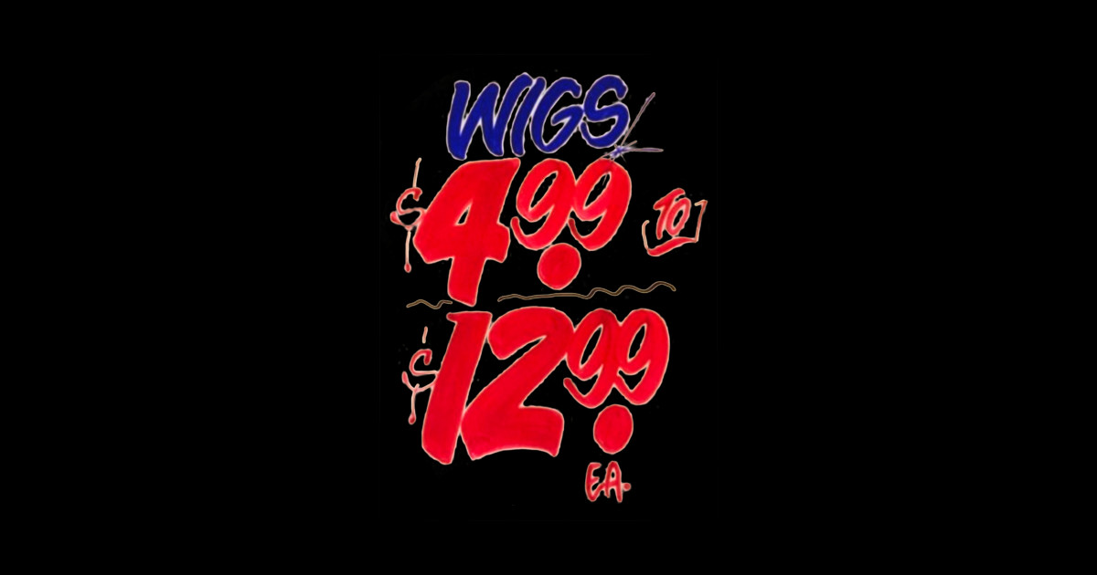 WIGS! - Wigs - Sticker | TeePublic