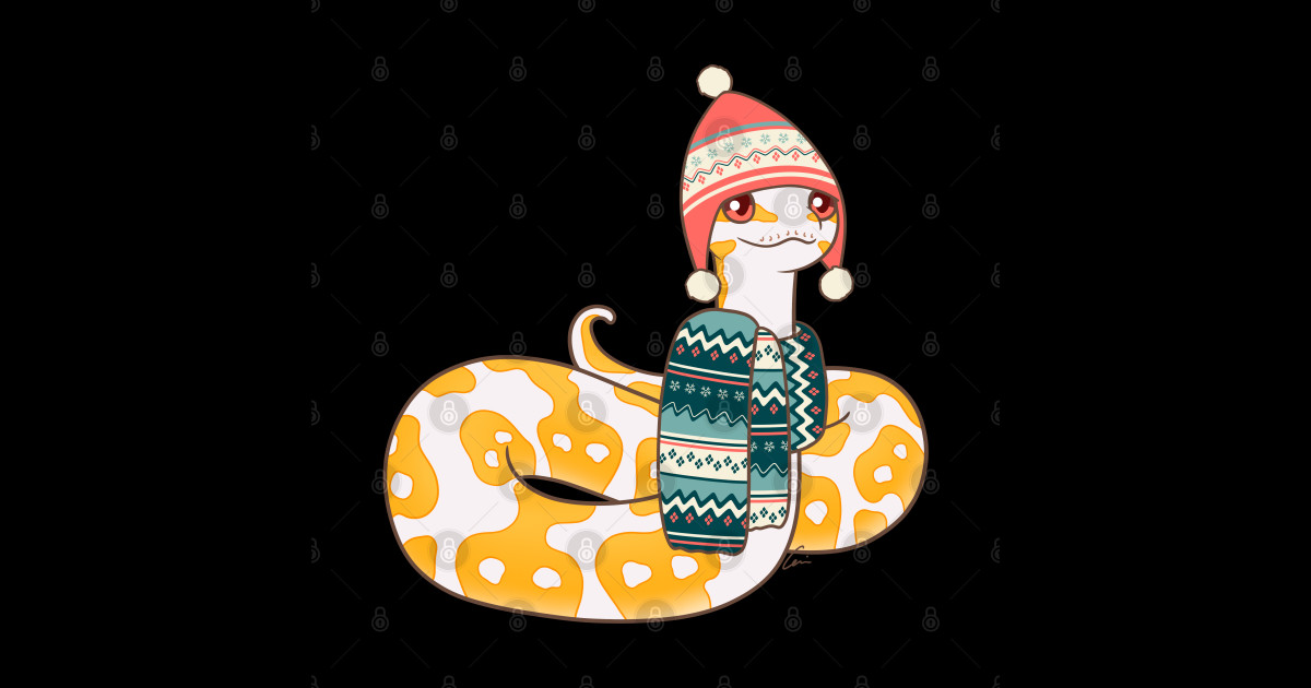 Albino Ball Python Christmas Edition - Ball Python - Sticker | TeePublic