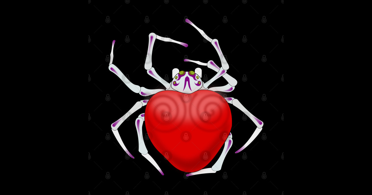Spider heart - Spider - Sticker | TeePublic