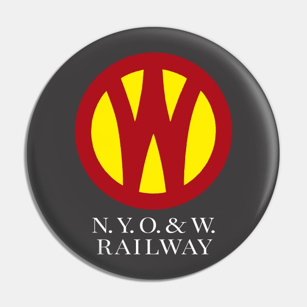 O&W Railroad NYO&W Railway Logo & Text, for Dark Backgrounds - O W Railroad - Pin | TeePublic