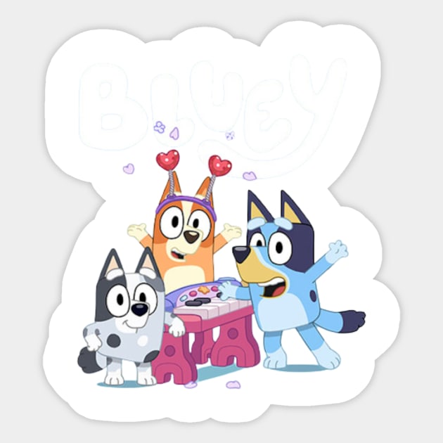 Bluey Horsey Ride - Bluey And Bingo - Sticker | TeePublic