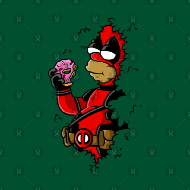 Simpsons Deadpool Homer Simpson Meme - Simpsons - Long Sleeve T-Shirt ...