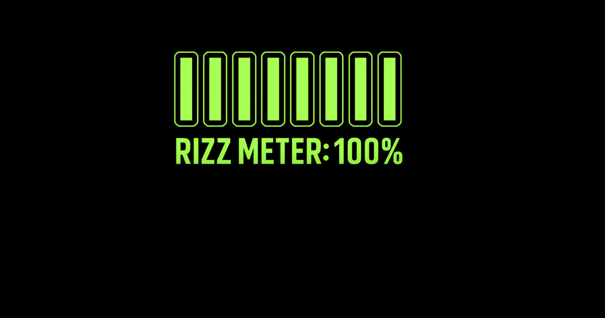 100% Rizz Loading Bar Gamer - Rizz - Sticker | TeePublic