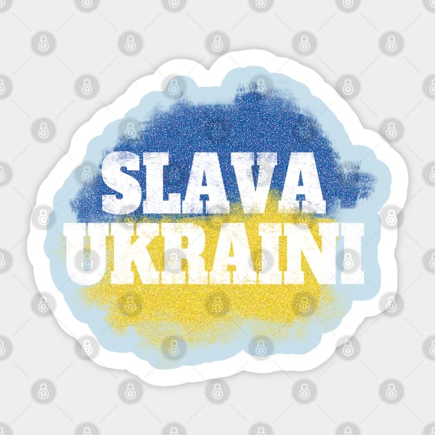 Slava Ukraini. vintage. - Slava Ukraini - Sticker | TeePublic
