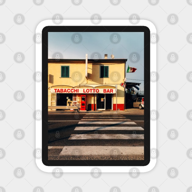 Old-Fashioned Roadside Bar in Rural Italy - Bar - Magnet | TeePublic