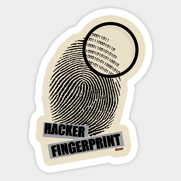 Hacker fingerprint - Hacker - Sticker | TeePublic