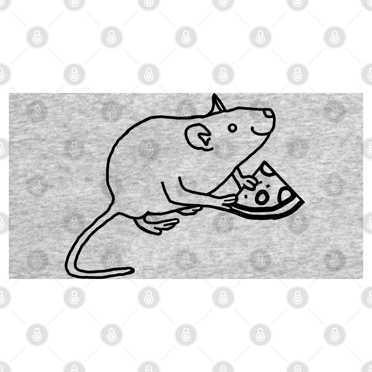 Rat with Pizza Slice Outline for a Geek - Rat - T-Shirt | TeePublic