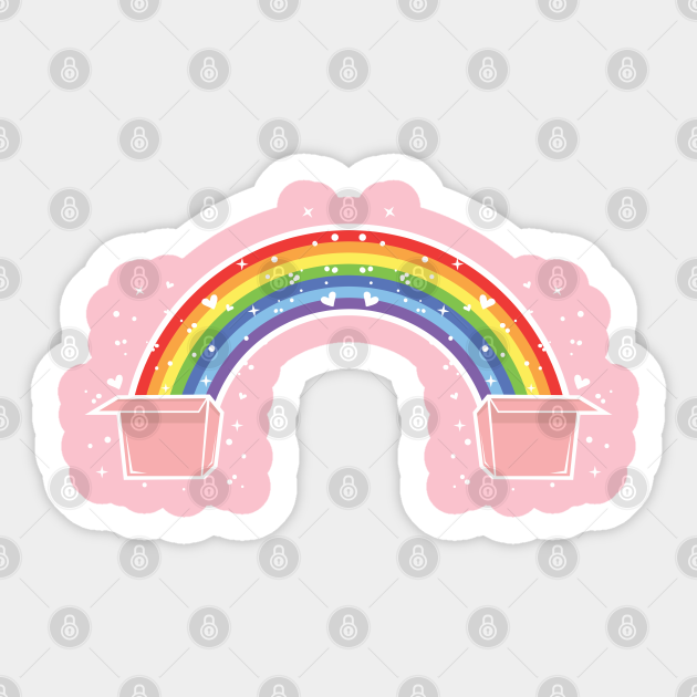 Rainbow Surprise - Rainbow Merch - Sticker | TeePublic