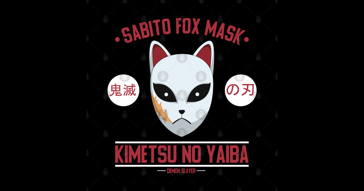 Sabito Mask - Sabito Demon Slayer - Sticker | TeePublic