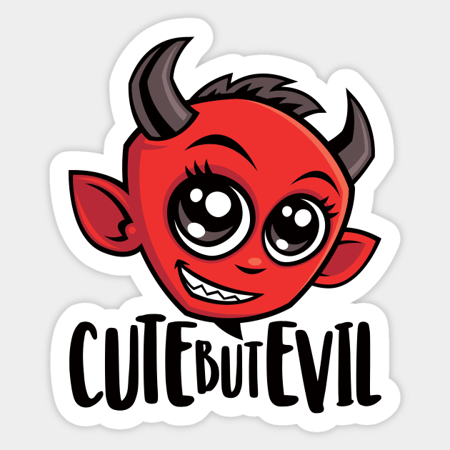 Cute But Evil - Devil - Sticker | TeePublic
