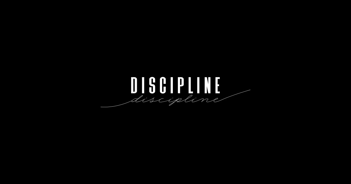 Discipline - Elegant Minimal Design - Discipline - Sticker | TeePublic