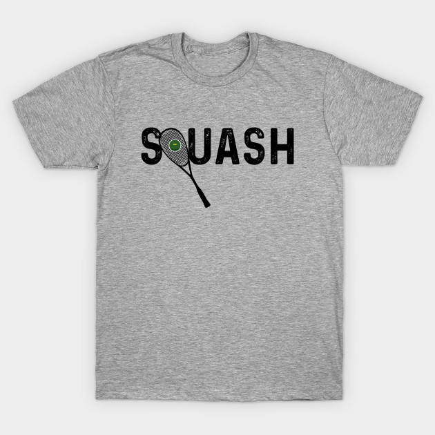 Squash Racket and Text Logo - Squash Racket - T-Shirt | TeePublic