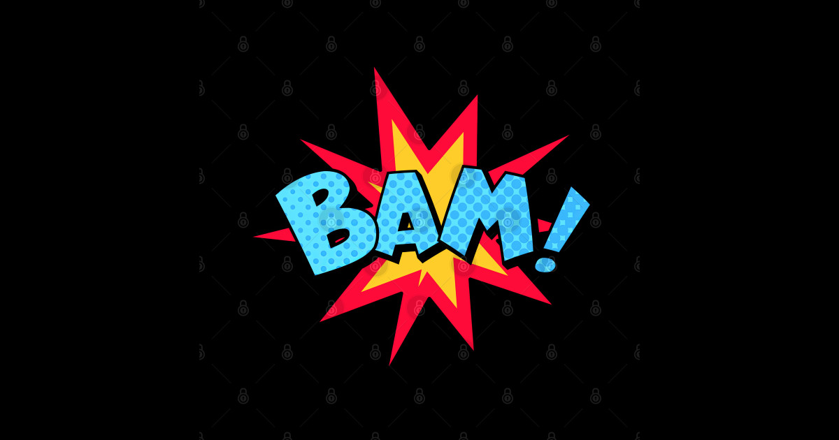 BAM! - Comic Book Art - Sticker | TeePublic