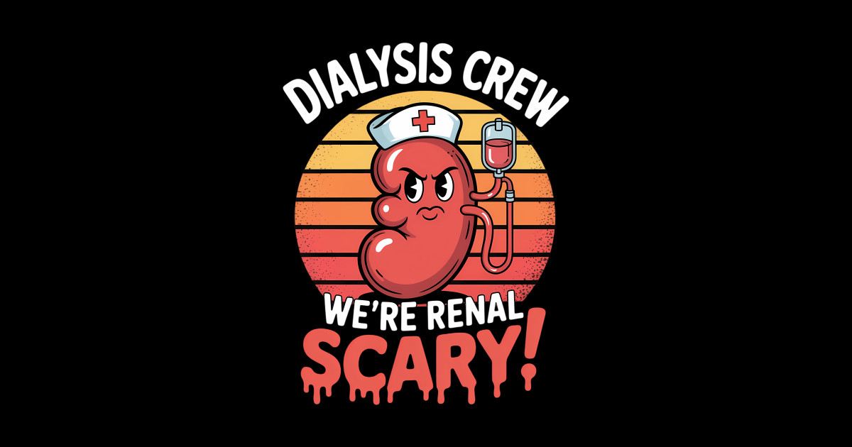 Dialysis Technician Nurse Crew We'Re Renal Scary - Technician Nurse ...