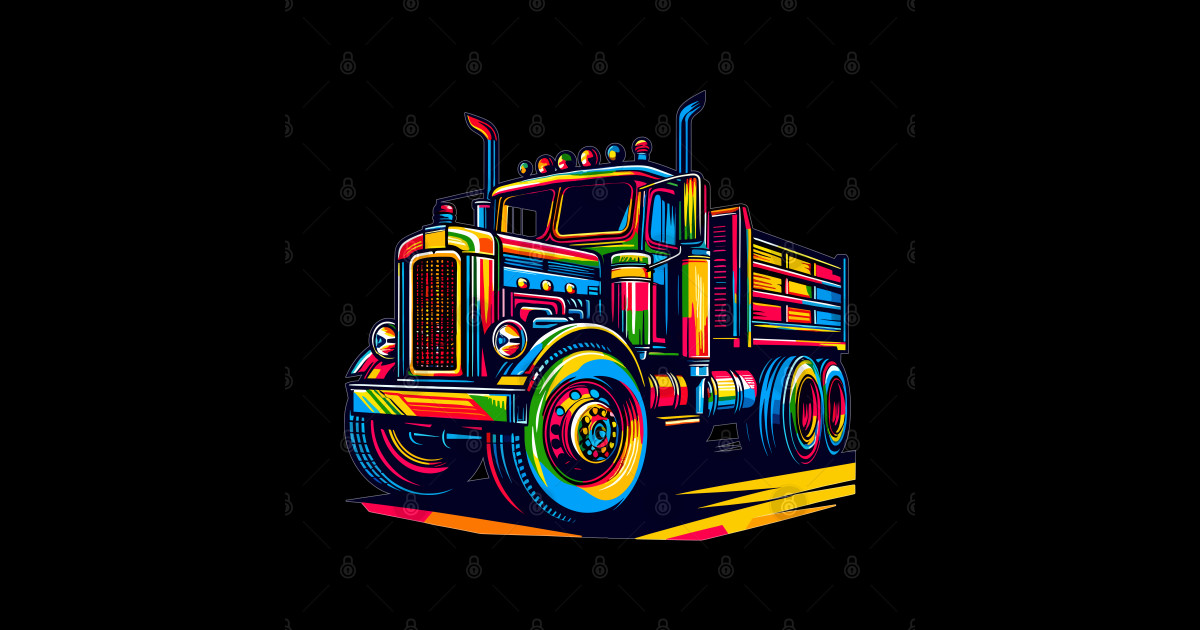 Semi Truck - Semi Truck - Sticker | TeePublic