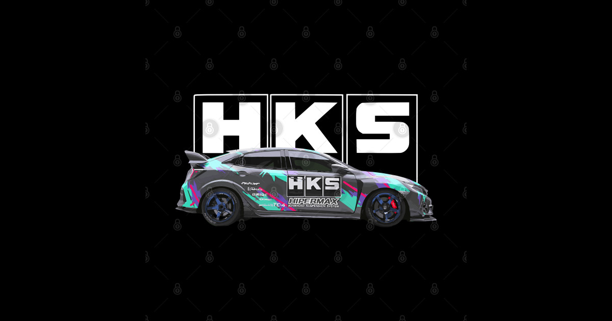 HKS Civic Type R Polished Metal Metaliic boost - Civic Type R - T-Shirt ...