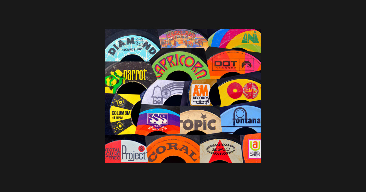 Famous Record Labels - Records - T-Shirt | TeePublic