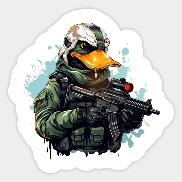 Modern Soldier Duck - Soldier - Sticker | TeePublic