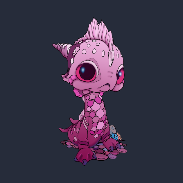 Wee Pink Baby Sea Monster - Baby Dragon Artwork - Tank Top | TeePublic