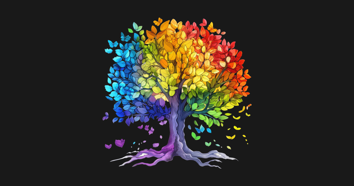 LGBTQ Tree Life Rainbow Gay Lesbian Pride Month - Lgbtq Tree Life ...