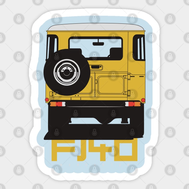 Landcruiser fj40 (yellow) - Land Cruiser Fj40 - Sticker | TeePublic